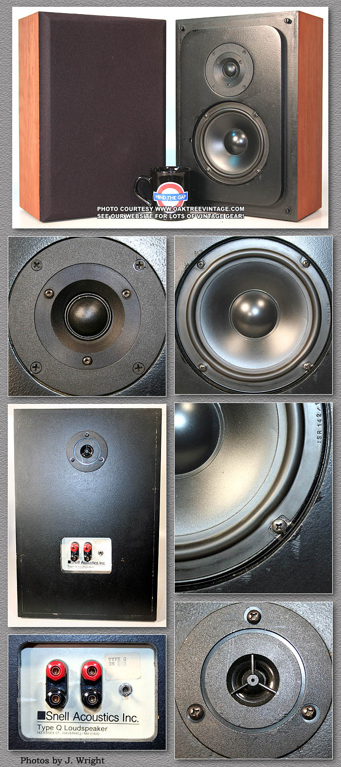Snell Acoustics Speaker Parts-Reference