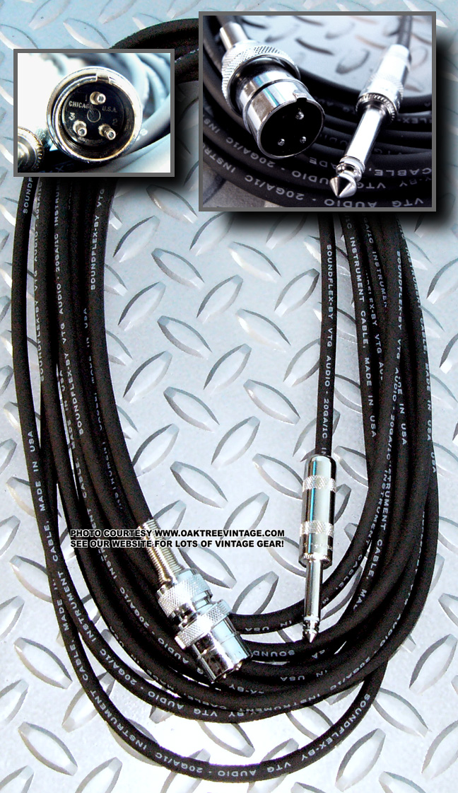 Vintage Microphone Cables / Cable / Leads / Cords / Wires / connectors ...